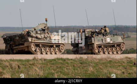 FV434 British Army (REME) Bulldog Armoured Repair Vehicle with 3-ton ...