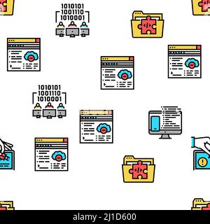 Dev Code Occupation Vector Seamless Pattern Stock Vector Image & Art - Alamy
