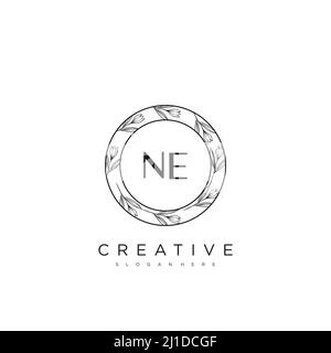 NE Initial Letter Flower Logo Template Vector premium vector Stock ...