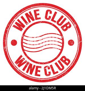 WINE CLUB, words written on orange grungy stamp sign Stock Photo - Alamy
