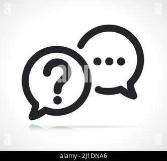 Thin Line Question Mark Icon Illustration design Stock Vector Image ...