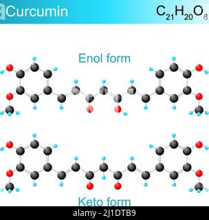 Skeletal formula of Curcumin. Chemical molecule Stock Vector Image ...