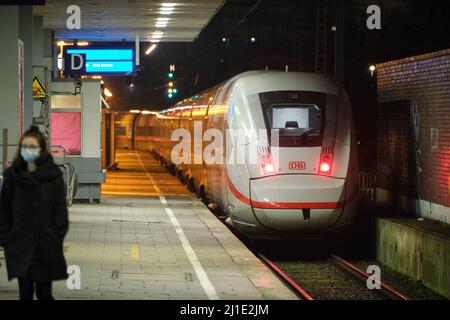 Train Station Hamburg Altona. The station is a terminus for long ...