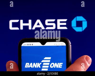In this photo illustration, the Chase Bank logo is displayed on a ...