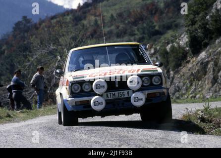 Tony Kaby (GBR) Rob Arthur (GBR) Datsun 160J Gr2 Stock Photo - Alamy