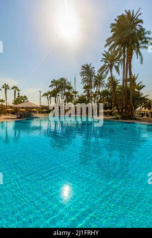 Pool area, Hotel Mercure, Luxor Stock Photo - Alamy