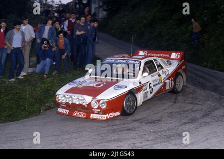 Michele Cinotto (ITA) Sergio Cresto (USA) Lancia Rally 037 GrB Tre ...