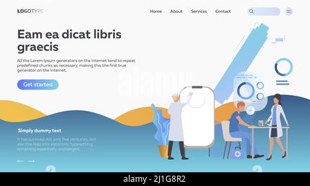 Lab tests webpage vector template with isometric illustration. Medical ...