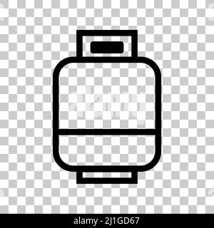 propane gas icon vector. Isolated contour symbol illustration Stock ...