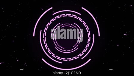 Image of you win pink metallic text over scope scanning Stock Photo - Alamy