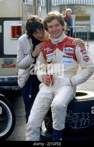 Jonathan Palmer (GBR) Ralt RH6/83H Honda Ralt Racing 1st position talks ...