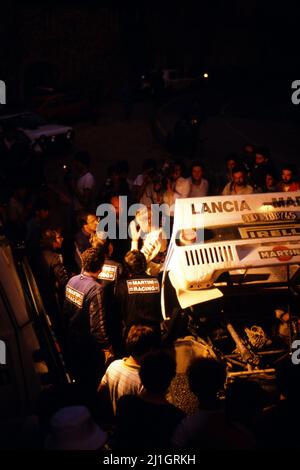 Walter Rohrl (GER) Lancia Rally 037 GrB Martini Racing 1st position ...