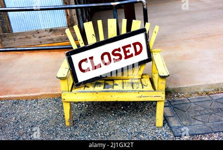 welcome mat on bench Stock Photo - Alamy