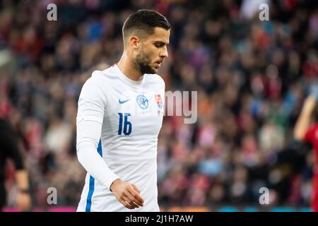 David Hancko of Slovakia seen during European World Cup Qualifiers 2026 ...