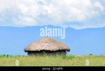 Tanzanian huts in small villages in northern Tanzania Stock Photo - Alamy