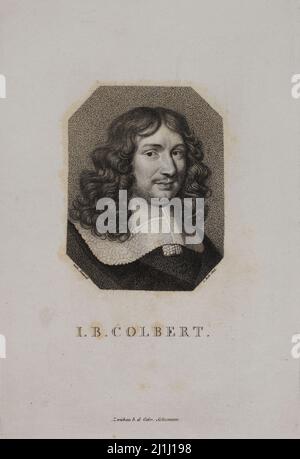 Jean-Baptiste Colbert, French Statesman under Louis XIV. 1788 Stock ...