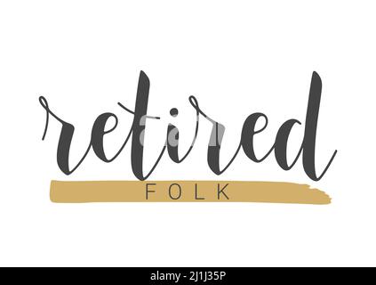 Handwritten Lettering of Happy Retirement. Template for Greeting Card ...