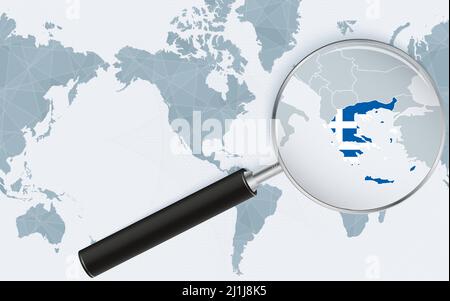 Zoom on Greece Map and Flag. World Map Stock Vector Image & Art - Alamy