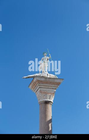 Column with statue of Saint George as a dragon fighter in Freedom ...