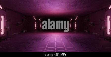 Futuristic Technology Robotic Facility Laboratory Cutting Edge Dark ...