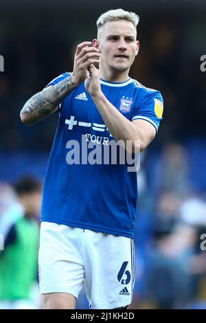 Luke Woolfenden #6 of Ipswich Town applauds the fans Stock Photo - Alamy