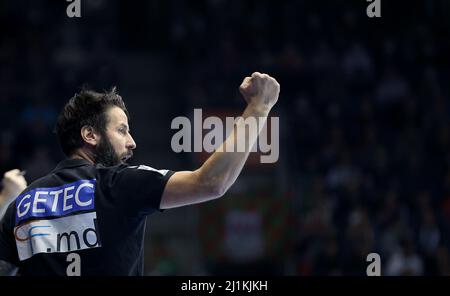 Magdeburg, Germany. 26th Mar, 2022. Handball: Bundesliga, SC Magdeburg ...