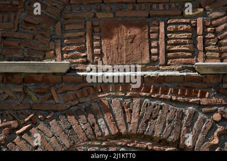 Stone marble and brick wall of Aghia Fotini a peculiar Christian church ...