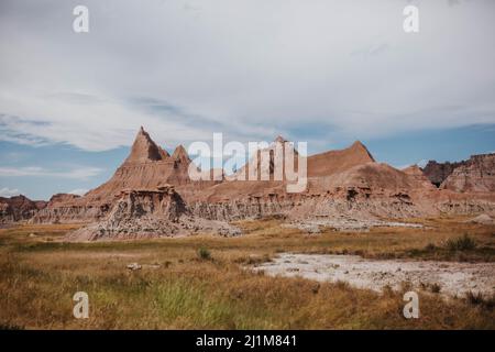 Badlands National Park, SD on cloudy summer day in July Stock Photo - Alamy