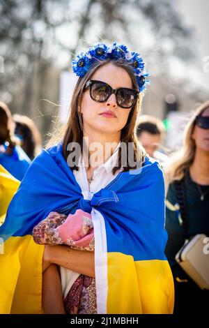 Ukraine Support Demo, Stop the Putin and War in Ukraine, Newcastle upon ...
