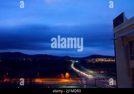 View of eastern Franklin, Tennessee at night Stock Photo - Alamy