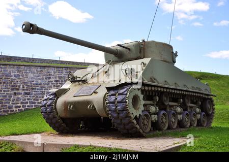 WWII M4 Sherman Tank at La Citadelle, Quebec City, Quebec, Canada ...