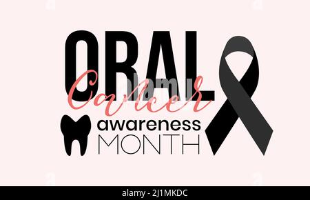 Oral Cancer Awareness Month. Health awareness template for banner, card ...