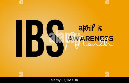 Irritable bowel syndrome (IBS) awareness month. Health banner, card ...