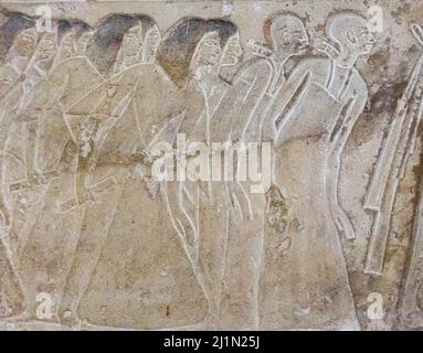 Cairo, Egyptian Museum, from Thebes, Assassif valley, procession of ...