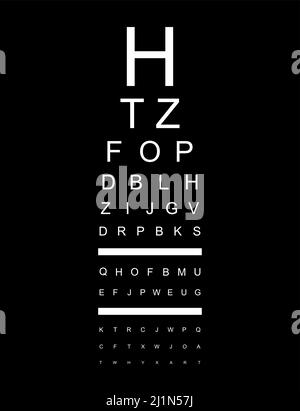 Test visual measure icon, optical chart letter symbol, optometrist ...