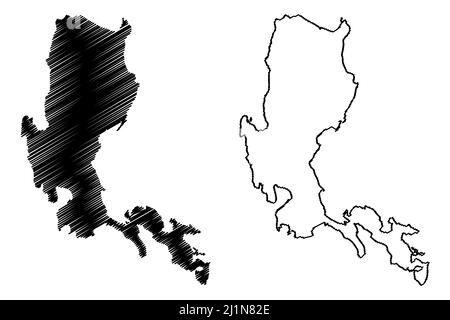 Luzon island (Southeast Asia, Republic of the Philippines) map vector ...