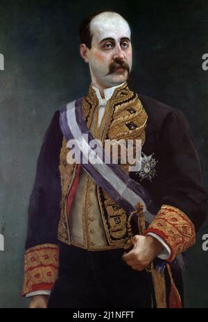 MORET , SEGISMUNDO. POLITICO ESPAÑOL. CADIZ 1838 - 1913. CARICATURA EN ...