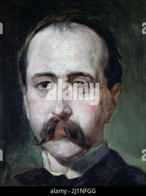 MORET , SEGISMUNDO. POLITICO ESPAÑOL. CADIZ 1838 - 1913. OLEO DE F ...