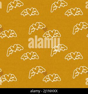 Gender neutral love heart seamless raster background. Simple purple ...