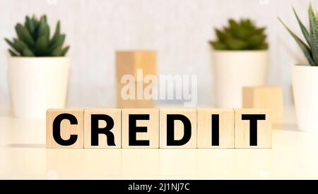 CREDIT word made with building blocks, business concept Stock Photo - Alamy