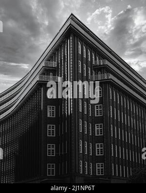 Grayscale shot of Hamburg City Stock Photo - Alamy