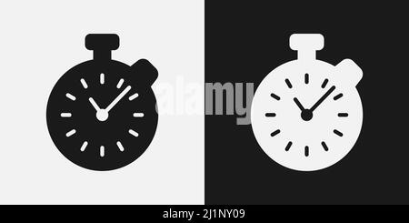 Stopwatch timer basic shape icon set vector flat illustration Stock Vector Image & Art - Alamy