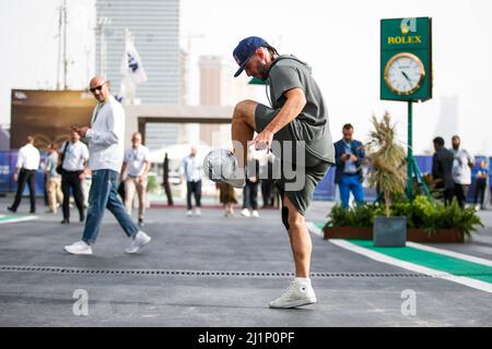 Sean Garnier, French footballer and freestyle artist, portrait during ...