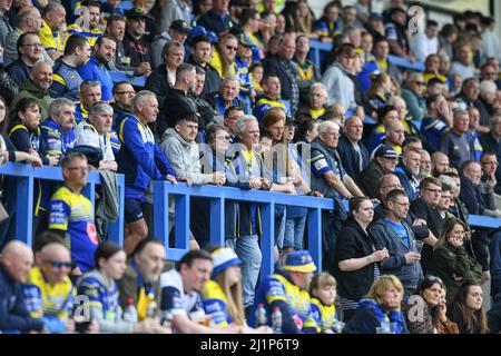 The Warrington Wolves fans in attendance at the game Stock Photo - Alamy
