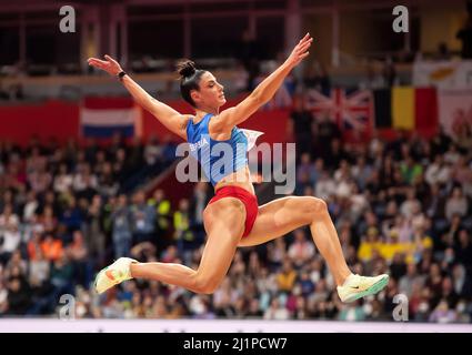 Ivana Vuleta SRB competing in the women’s long jump on Day Three of the ...