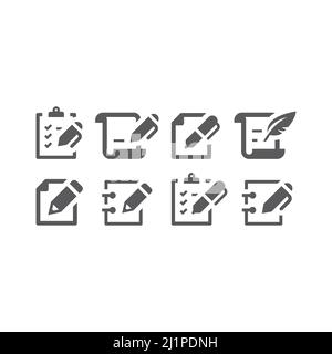 Pen signing paper black vector icon. Document sheet, contract and ...