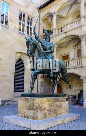 Monument to count Eberhard the Bearded at Old Castle (Altes Schloss ...