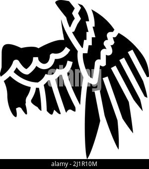 raven bird glyph icon vector illustration Stock Vector Image & Art - Alamy