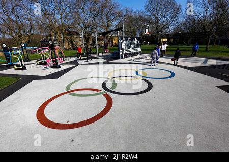 26th March 2022 ; Mabley Green, Hackney England; Reflection of the ...