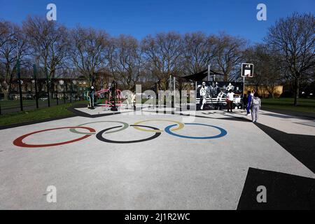 26th March 2022 ; Mabley Green, Hackney England; Reflection of the ...